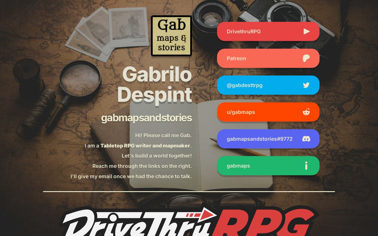 gabmapsandstories Contact Page